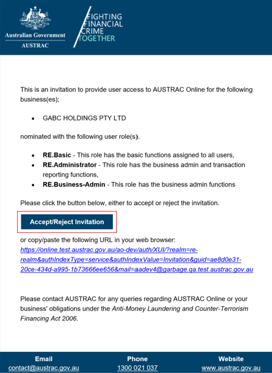 QRG: AUSTRAC Online new user sign-up | AUSTRAC